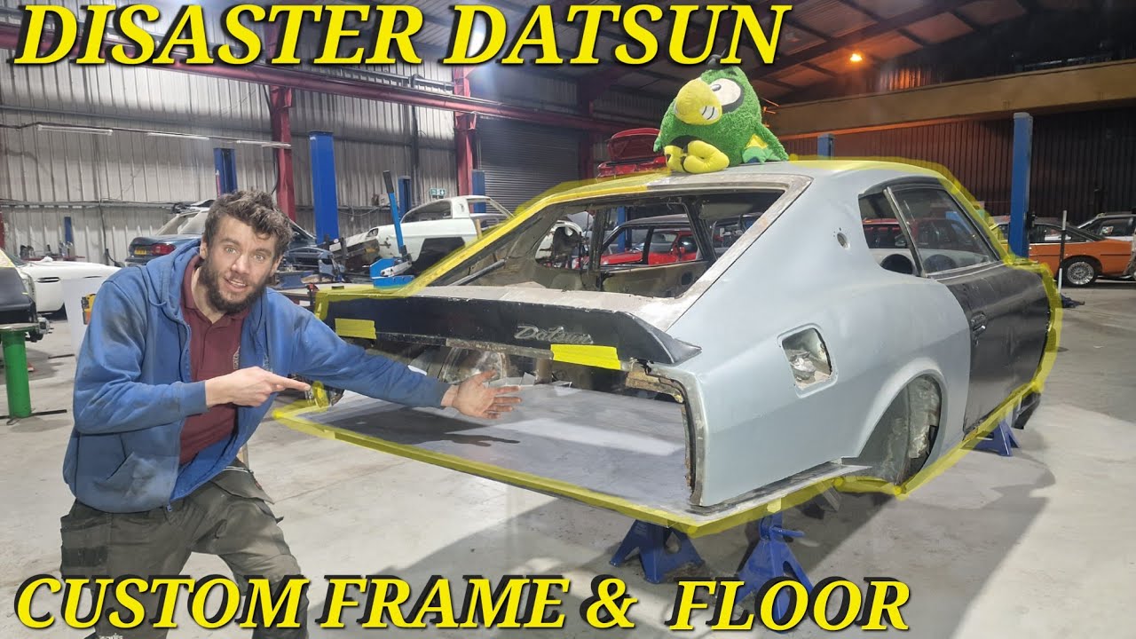 Custom Chassis & Floor Fabrication On The Disaster Datsun 260z - YouTube