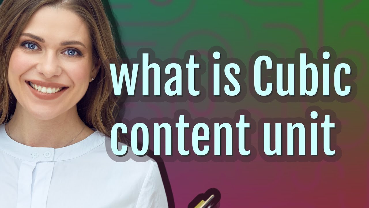 Cubic content unit | meaning of Cubic content unit - YouTube