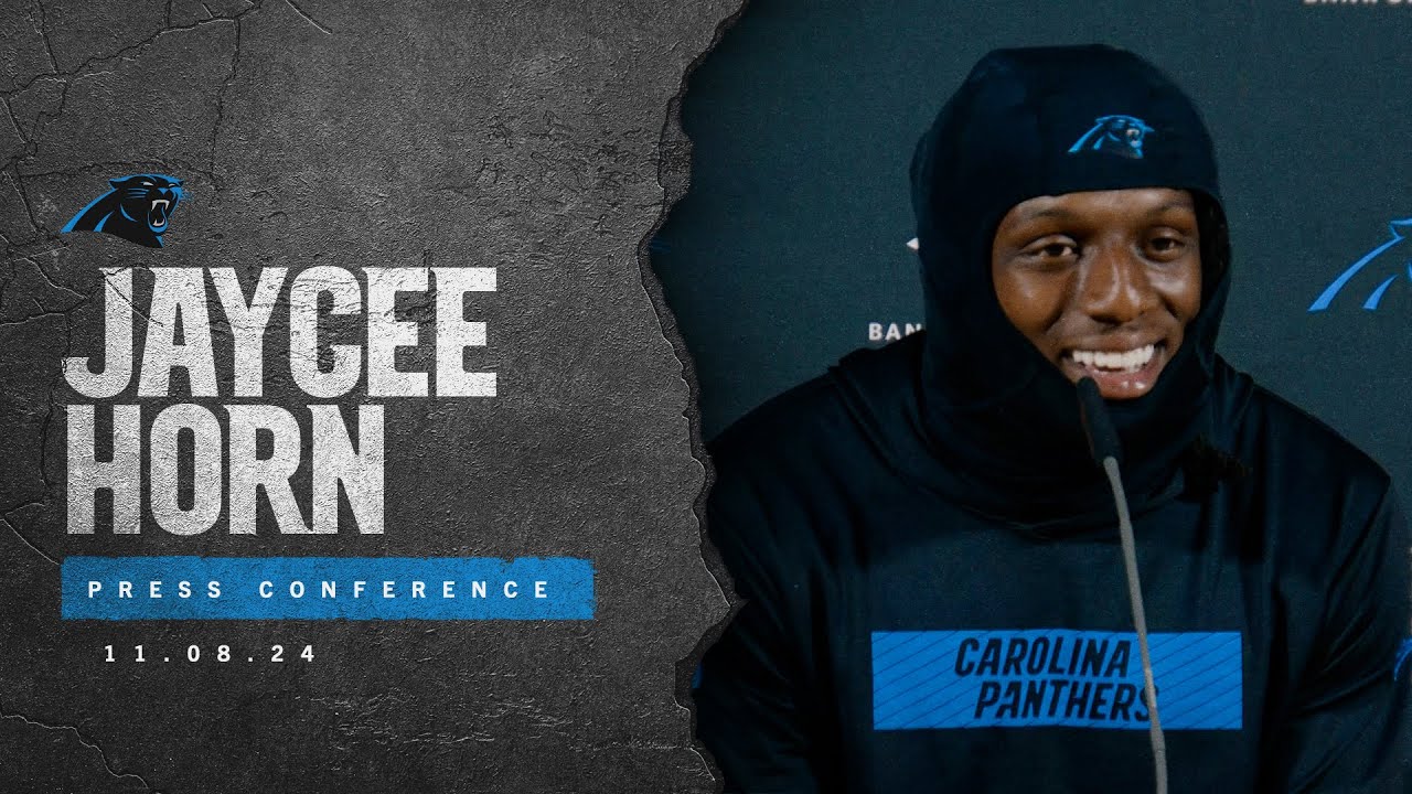 Jaycee Horn talks about maintaining focus for matchup with the New York ...