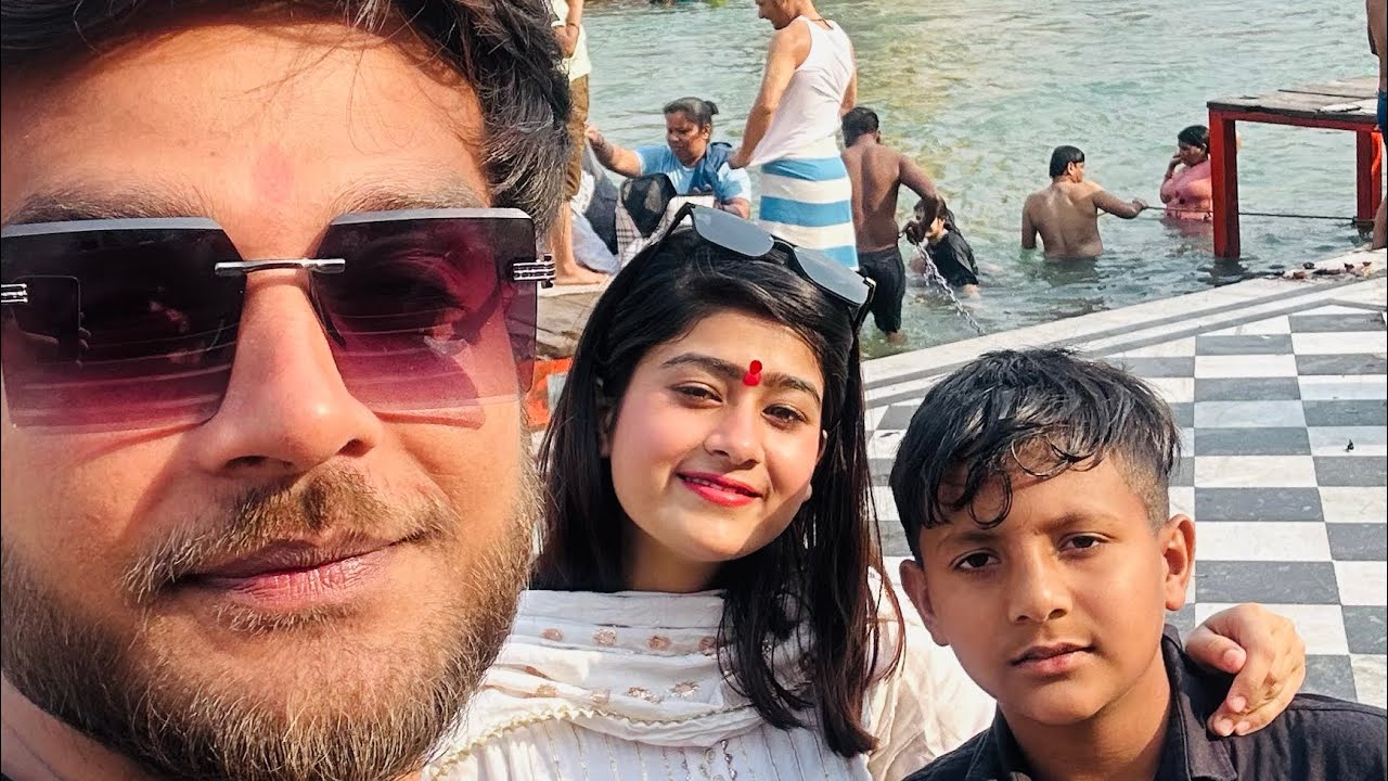first Navratri pr gye Haridwar rahul lucky or sana 🥰🙏 - YouTube