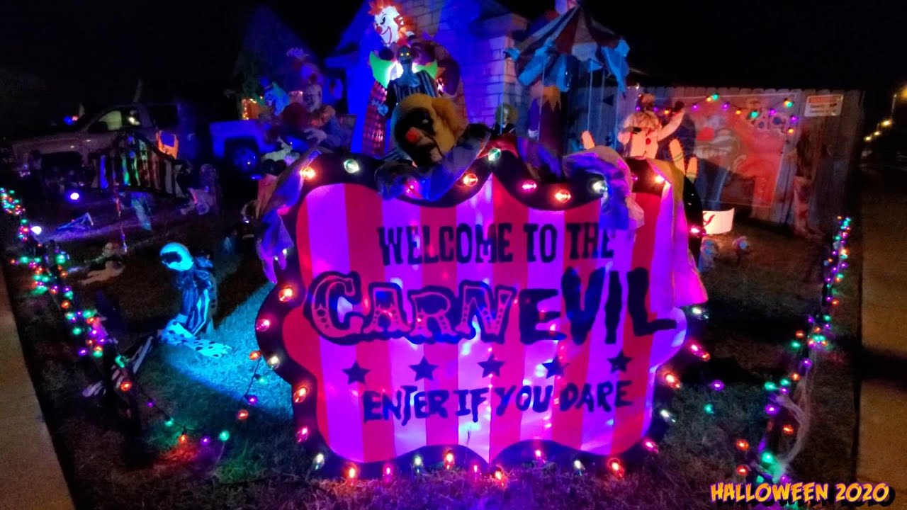 Halloween 2020 Carnevil Theme Yard Display Local House South Texas with ...
