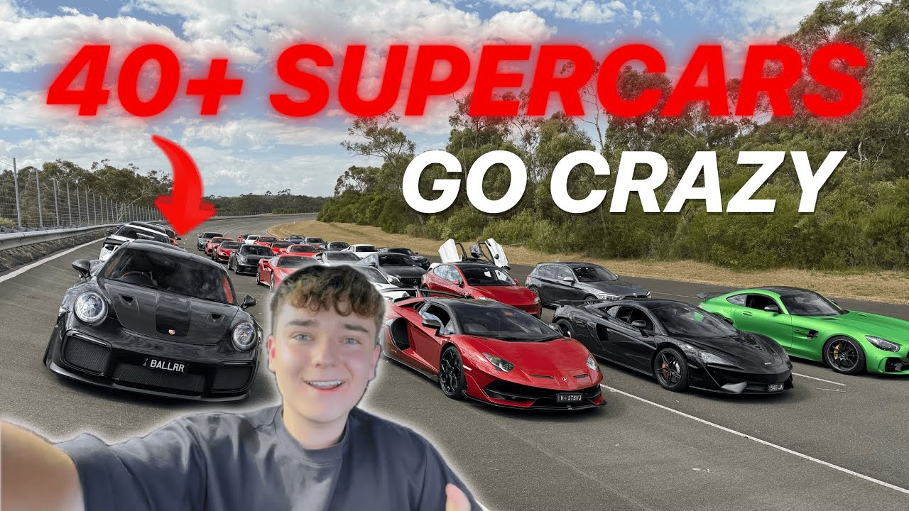 40+ Supercars go CRAZY at Drive Experience day - Donuts, Drag racing ...