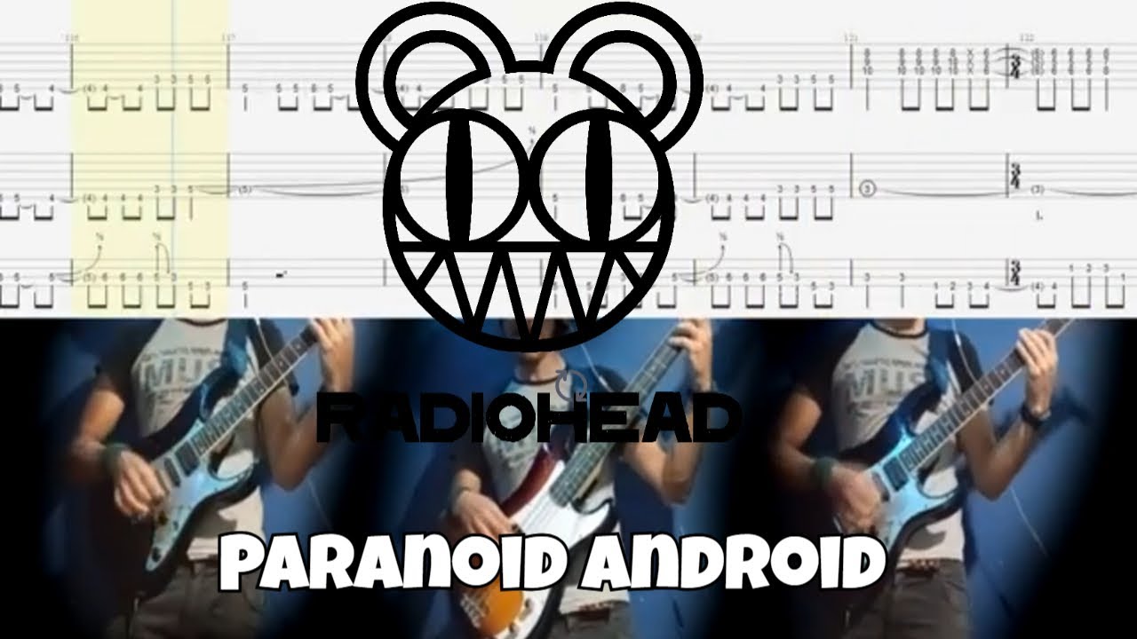 Radiohead -Paranoid Android Guitar | Bass Cover With Tab - YouTube