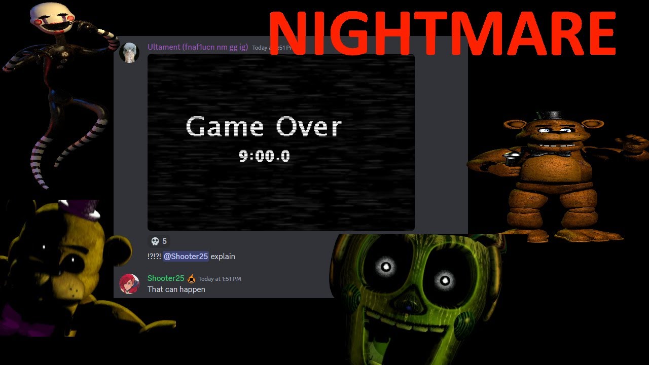 (READ DESC) FNaF 1 Ultra Custom Night - NIGHTMARE - YouTube