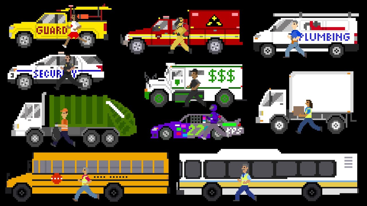 Vehicles and Drivers 2 - The Kids' Picture Show - YouTube