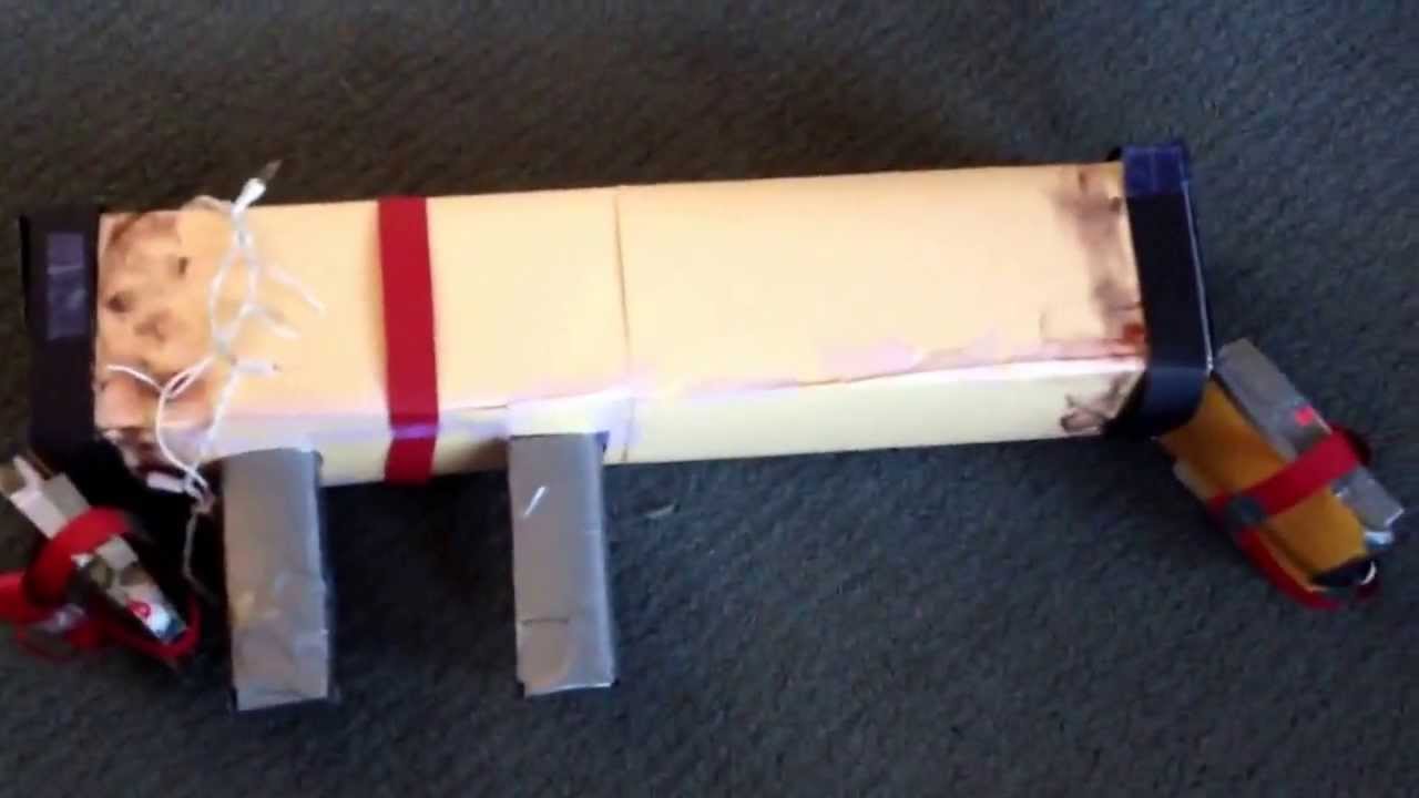 Mostly cardboard Tf2 festive weapons - YouTube
