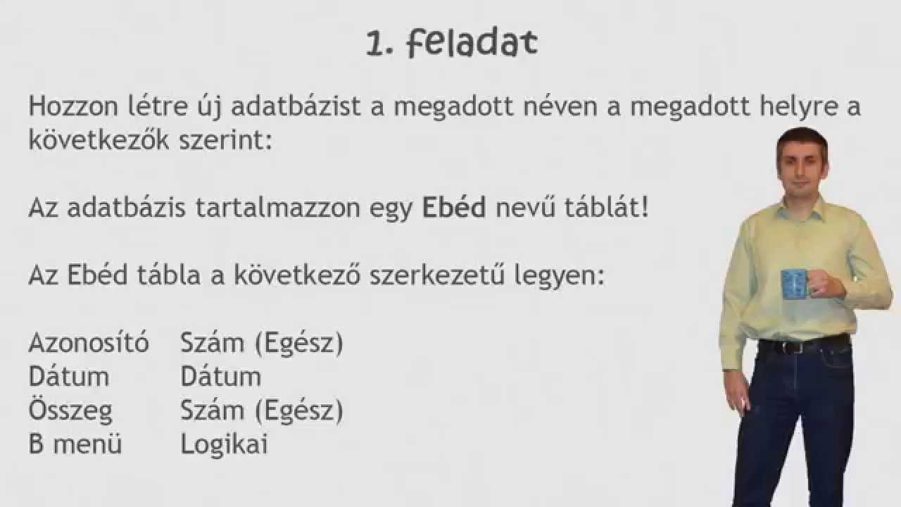 ECDL - Adatbázis-kezelés - 30. feladat - YouTube