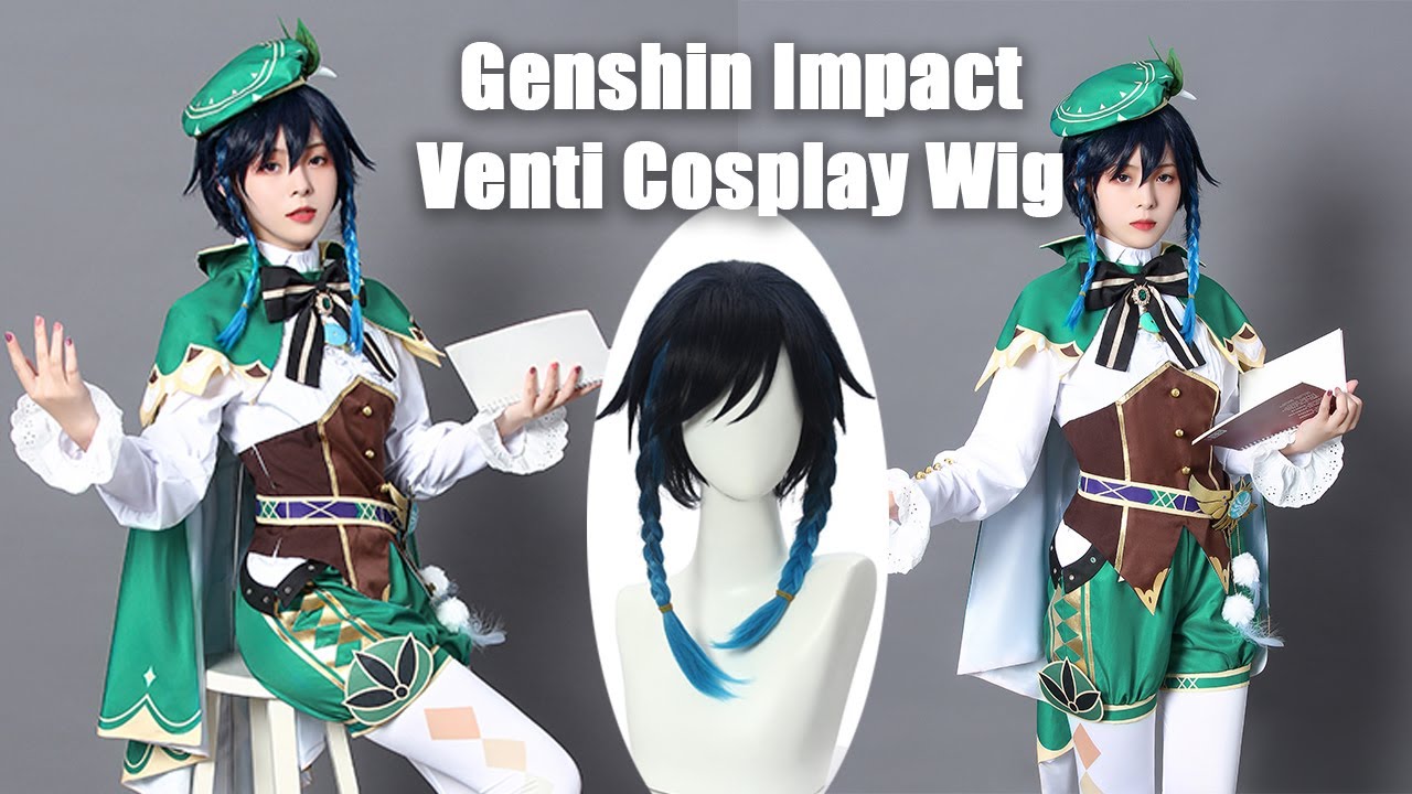 Genshin Impact Venti Cosplay Wig Product Show from L-email Wigs - YouTube