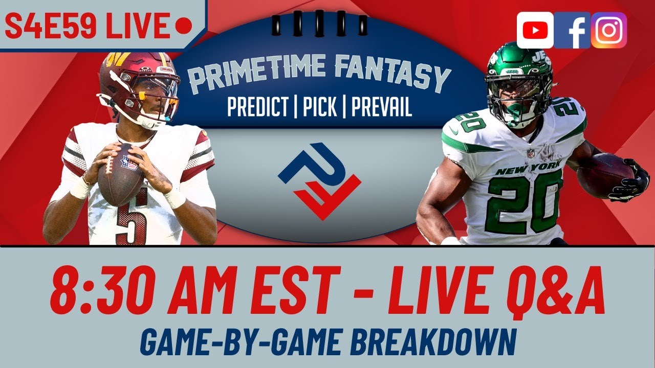 Week 17 LIVE Fantasy Football Q&A | Start & Sit I PrimeTime Fantasy ...