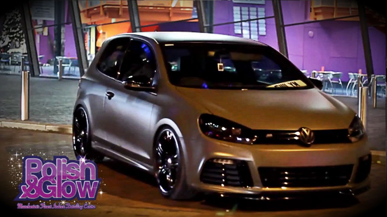 VW Golf R Transformation to Matte Military Look | P&G Customs - YouTube