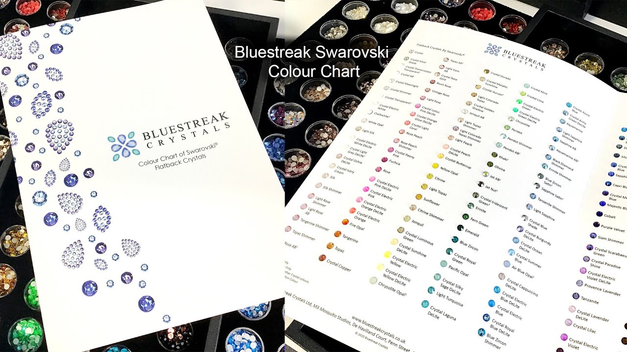 New Bluestreak Crystals Swarovski Colour Charts Unboxing - YouTube