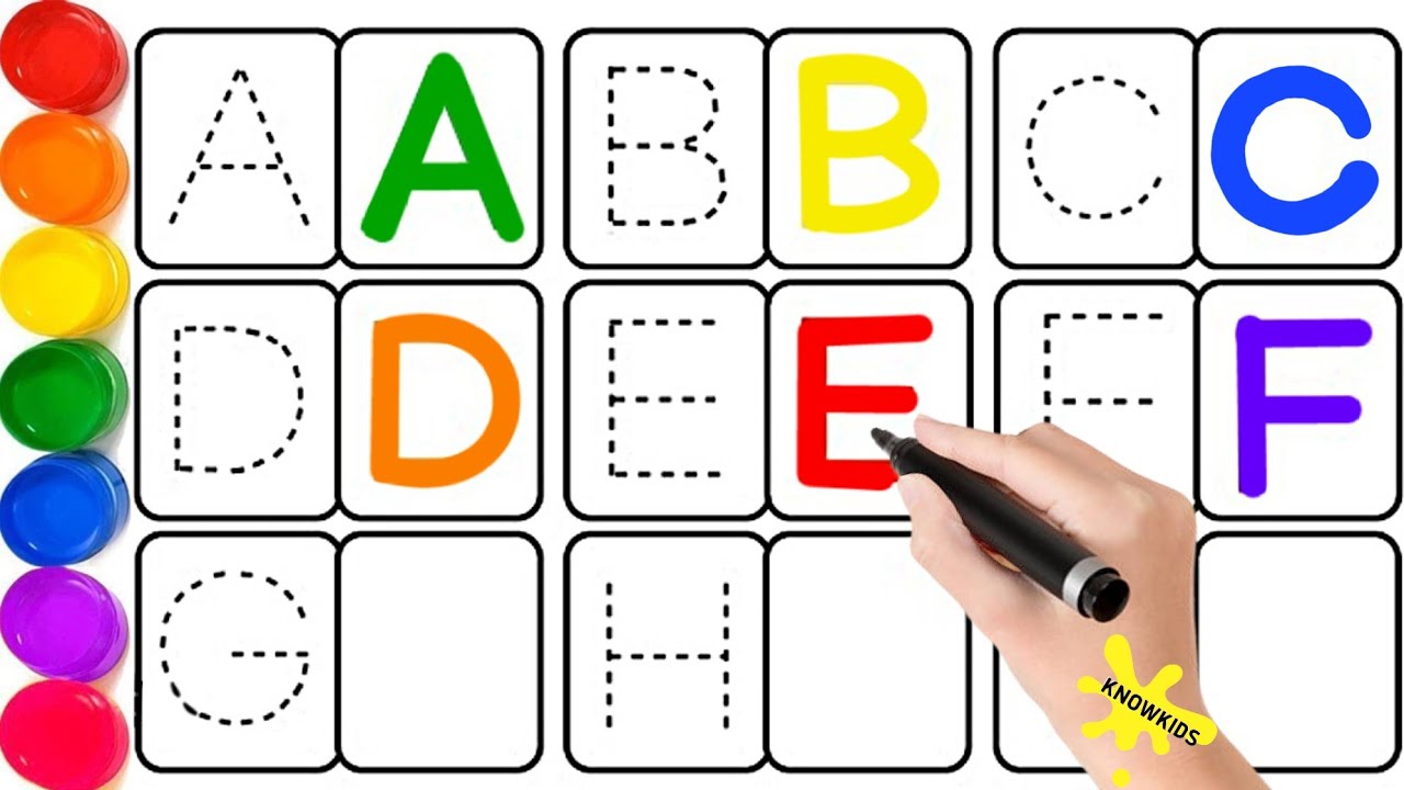 learn how to trace & write uppercase alphabet for kids&Toddlers | abcde ...
