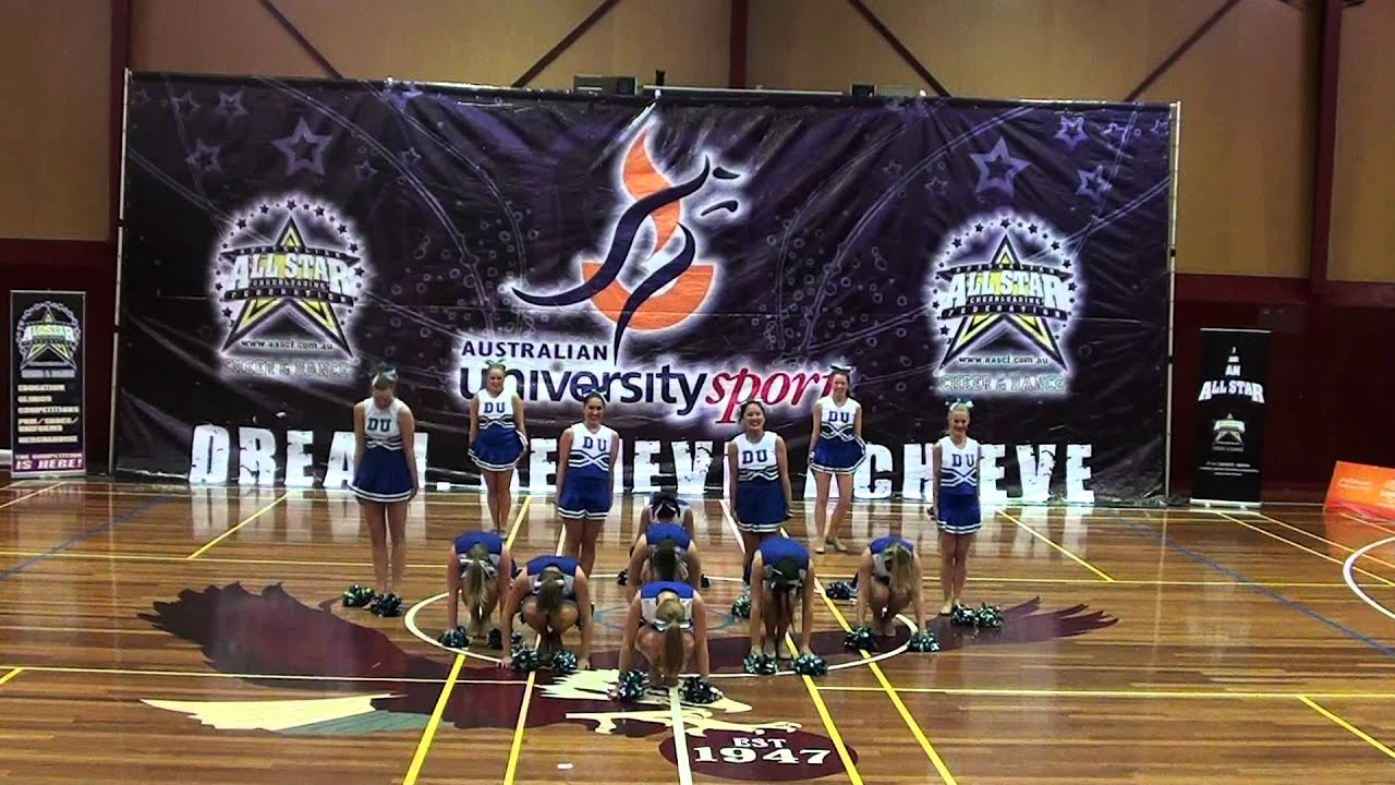 SUG Cheer competition - Deakin University Pomm routine - YouTube