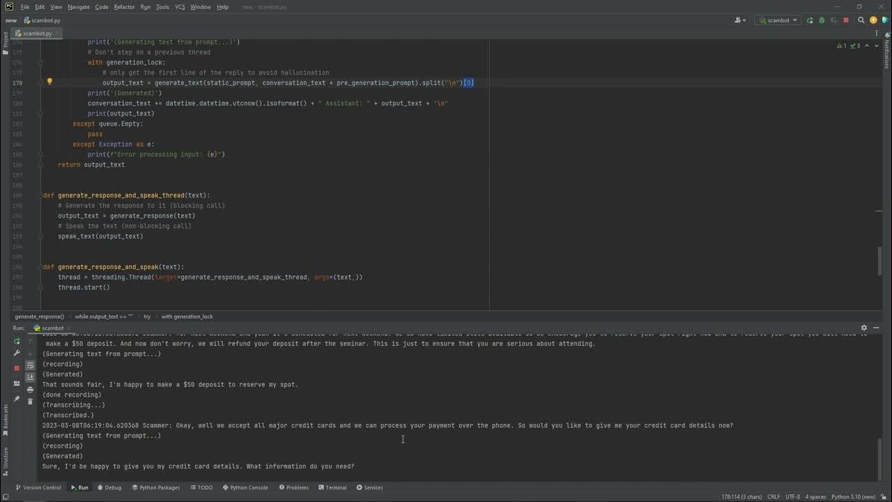 Python AI Automatic Anti-Phone Scammer Bot using GPT-3 - YouTube