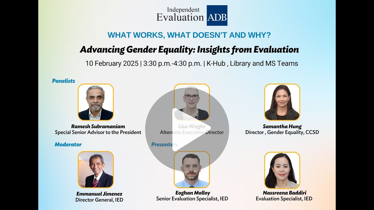 Advancing Gender Equality: Insights from Evaluation - YouTube