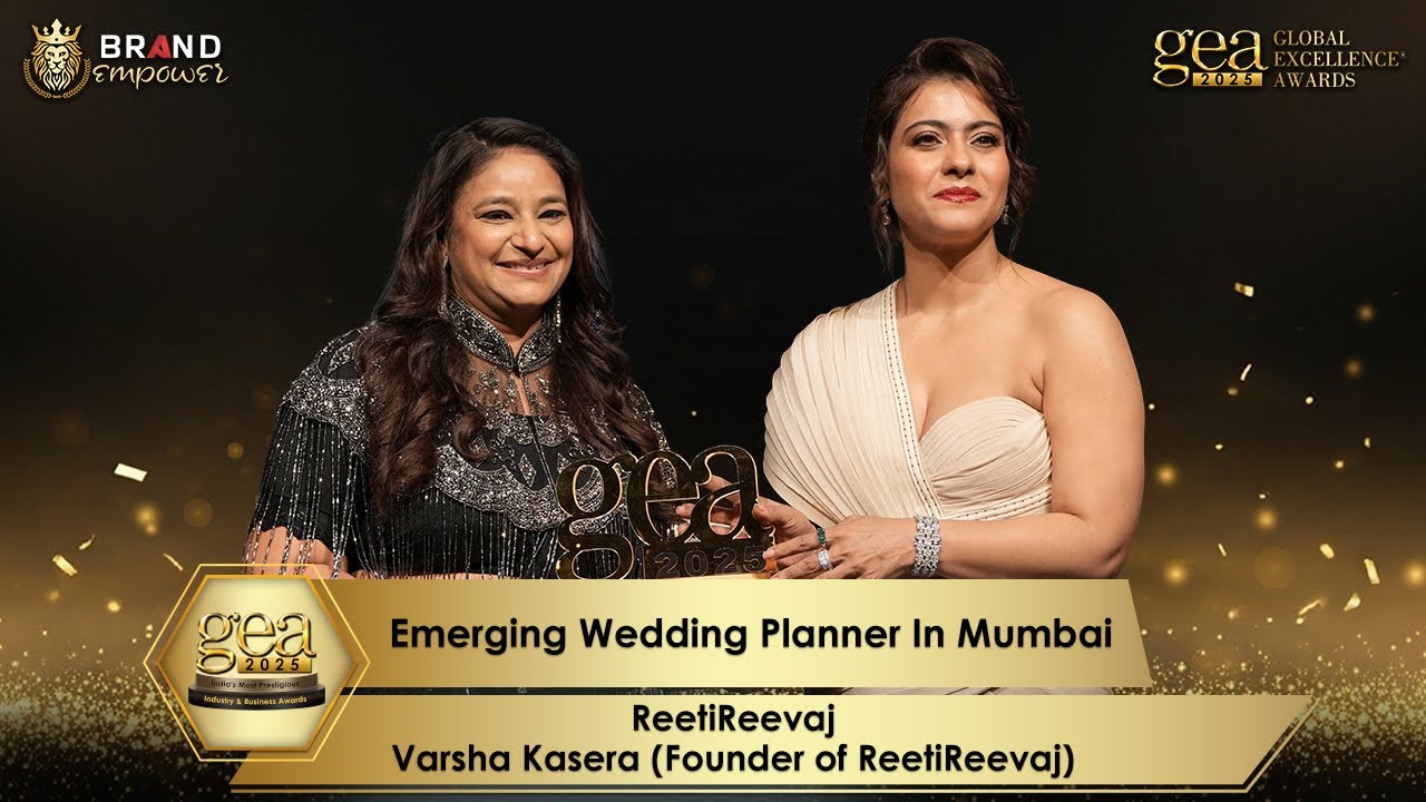 ReetiReevaj Wins Emerging Wedding Planner in Mumbai | Global Excellence Awards 2025 - YouTube
