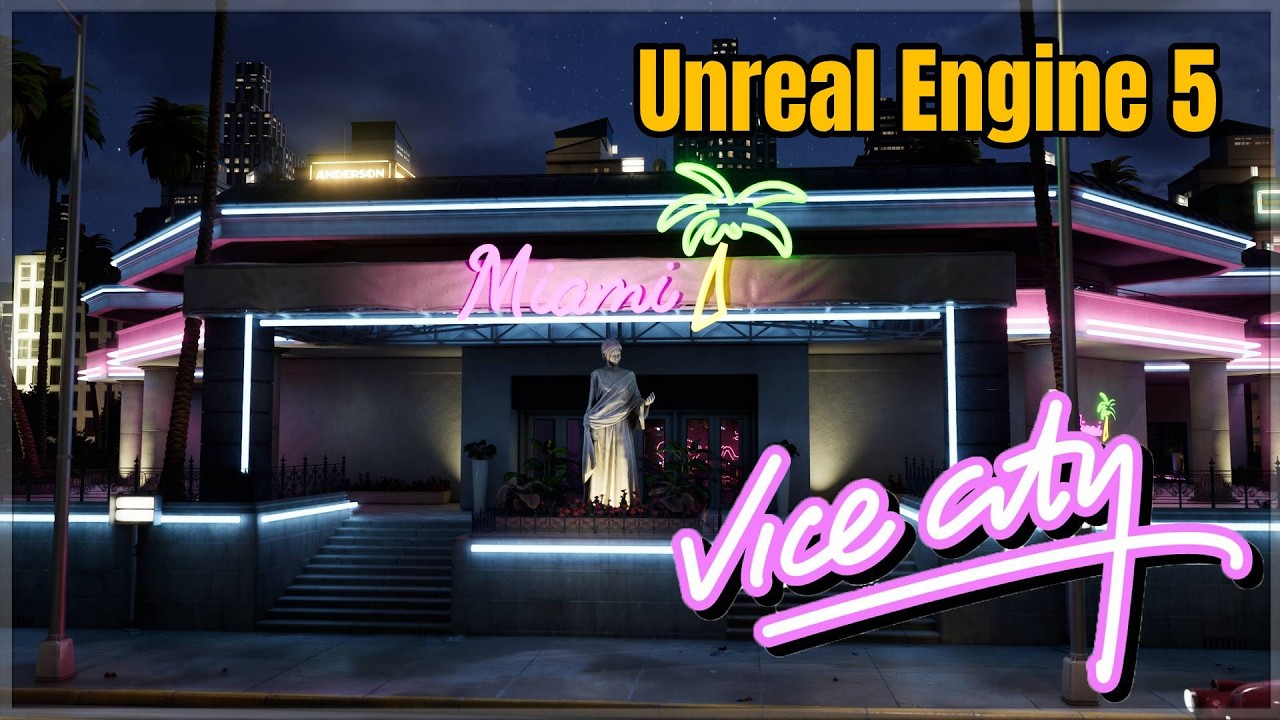GTA Vice City in UNREAL ENGINE 5: Malibu Club Remake - YouTube