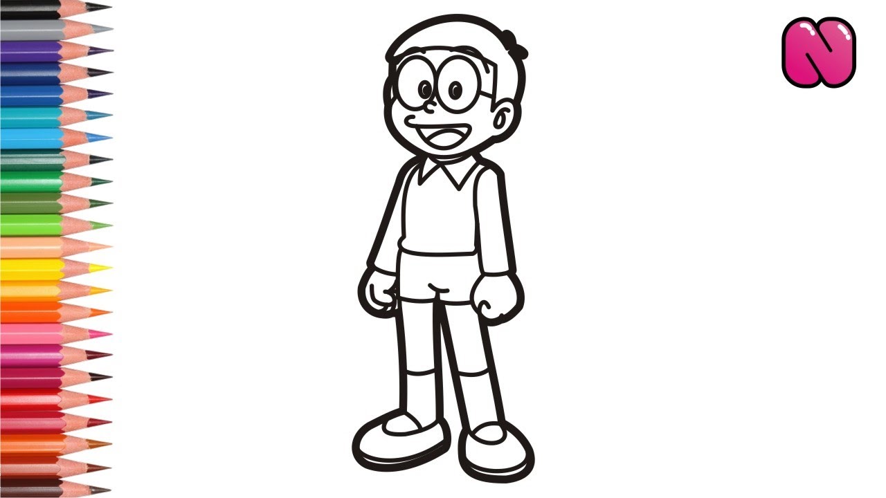 Nobita, Drawing And Coloring for Kids and Toddlers - YouTube