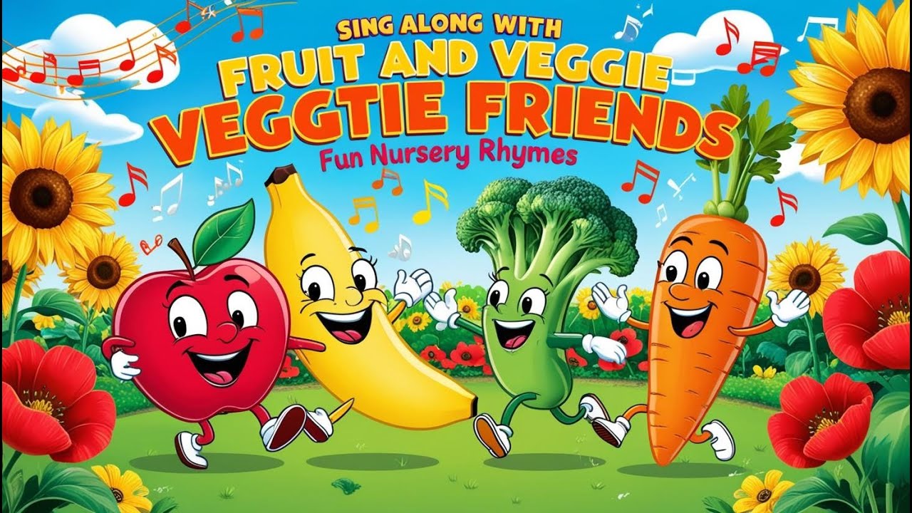 SING ALONG with Fruit and Veggie Friends in FUN Nursery Rhymes!🍎🕺🥦 ...