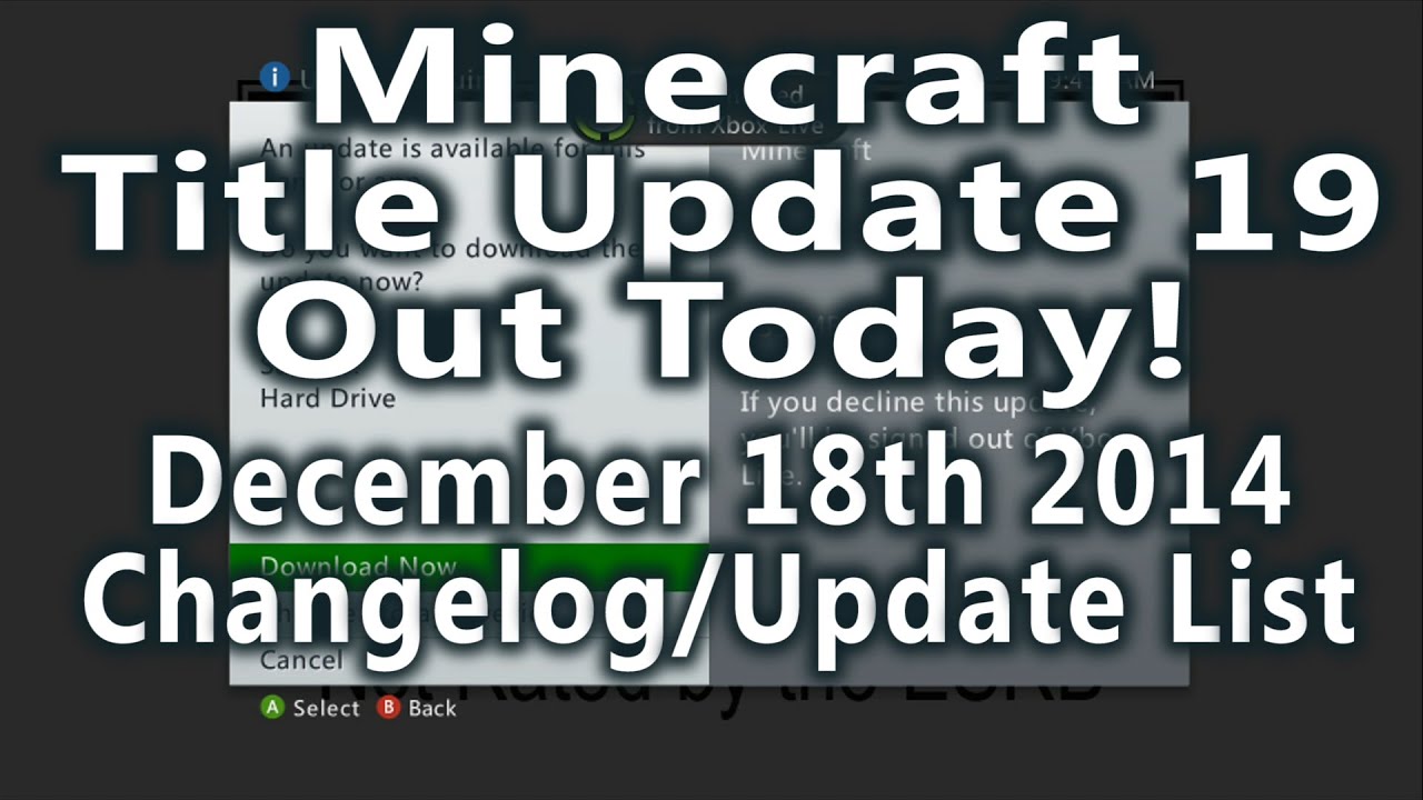 Minecraft - Title Update 19 is Out! - Changelog and Update List ...
