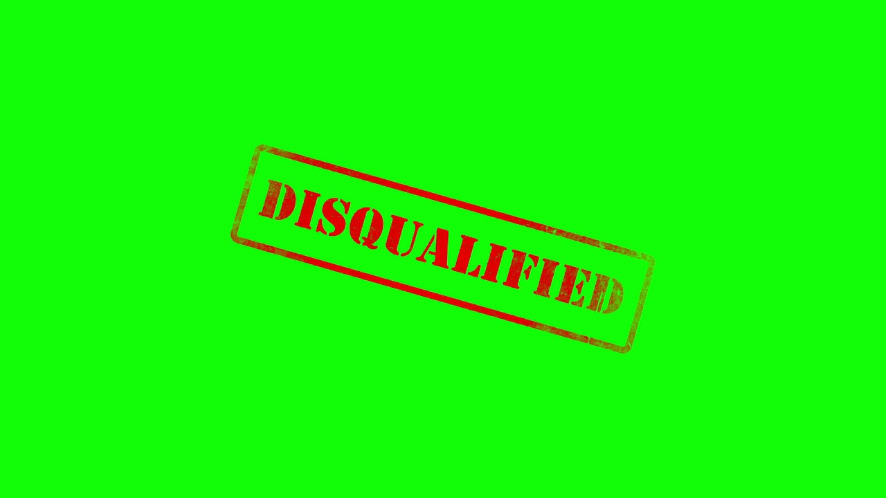 disqualified being stamped on green screen - YouTube