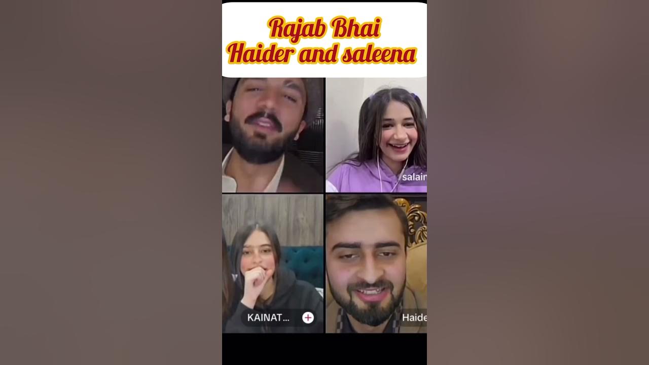 Rajab and Haider shah kinat and Saleena tiktok live - YouTube