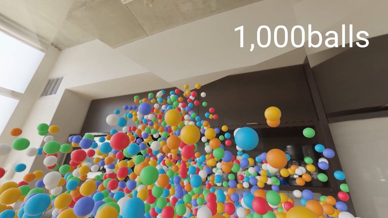 10000 balls in the kitchen - YouTube