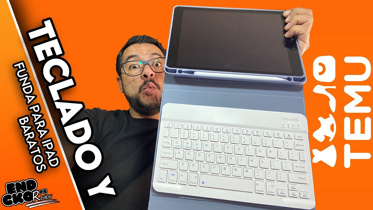 FUNDA y TECLADO BLUETOOTH para iPad de TEMU valen la pena? - YouTube