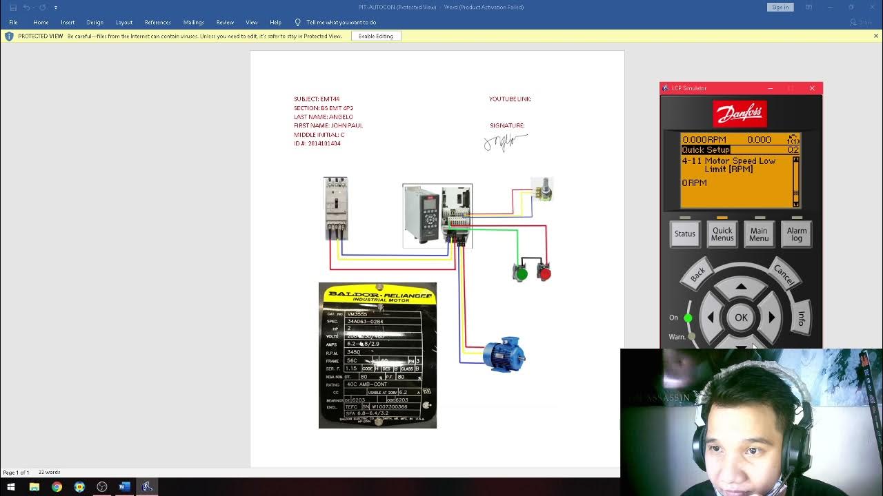 How to program danfoss VFD using LCP simulator - YouTube