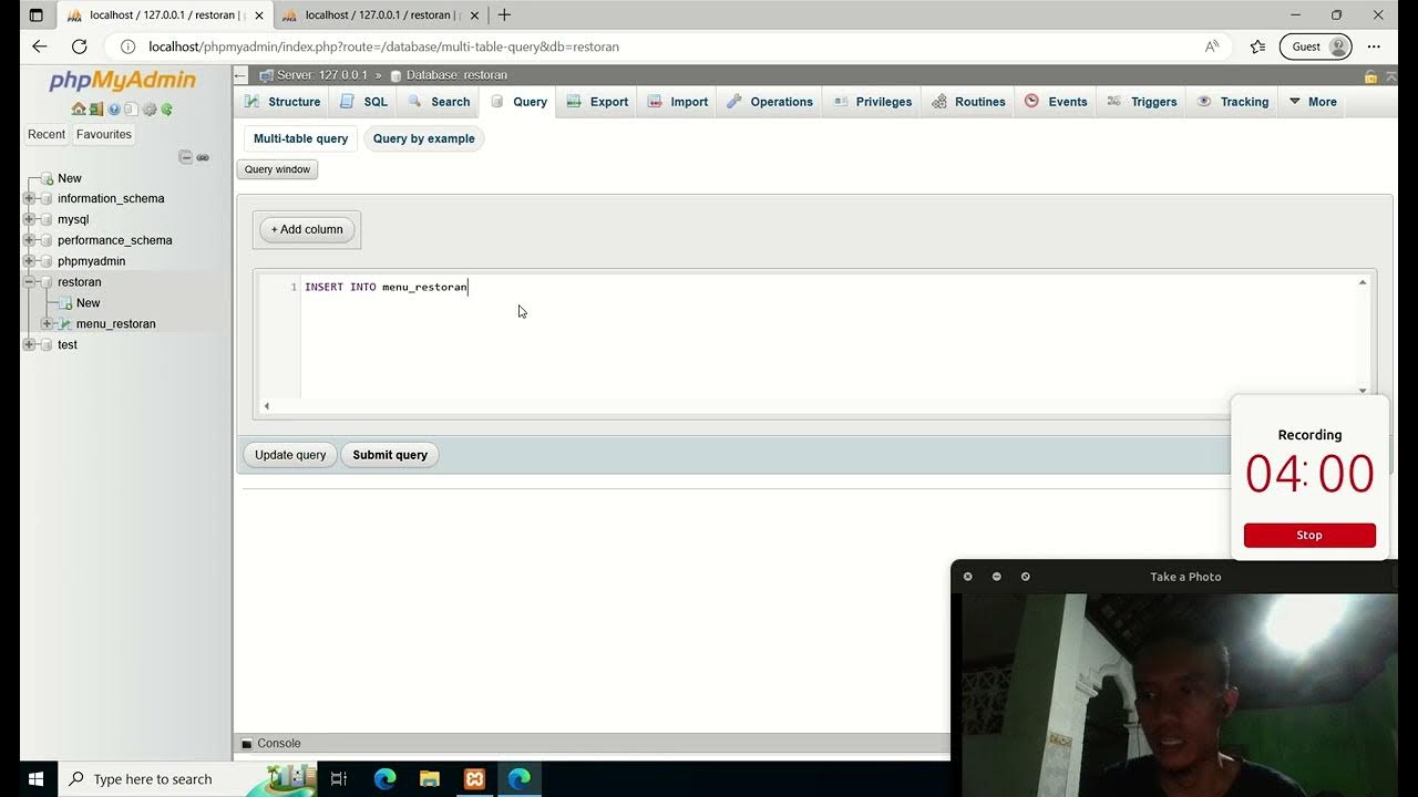 CRUD Query Database pada MySQL di XAMPP - YouTube