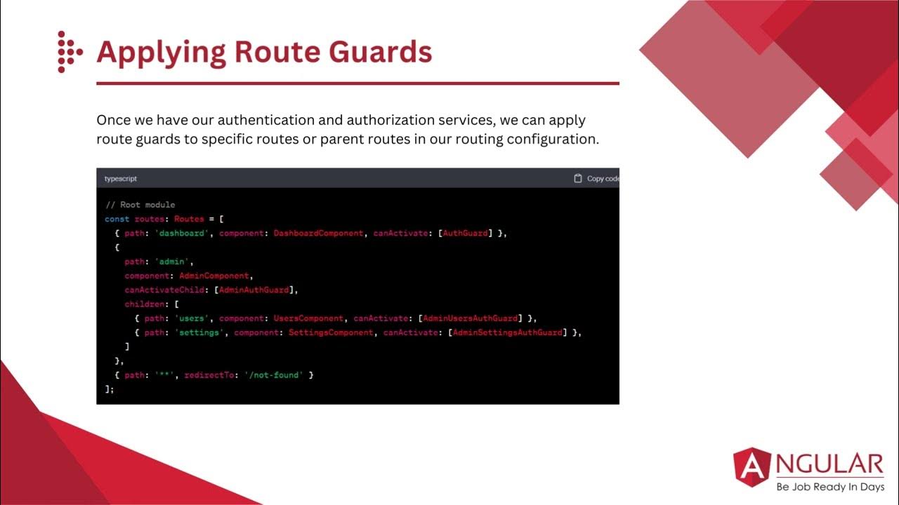 Route Guards Authentication And Authorization Angular Routes Chapter 5 5 10