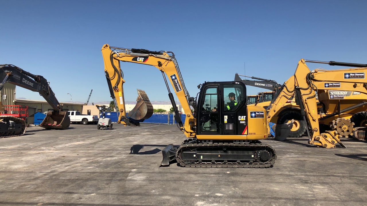 CAT 308E2 CR Mini Hydraulic Excavator - YouTube