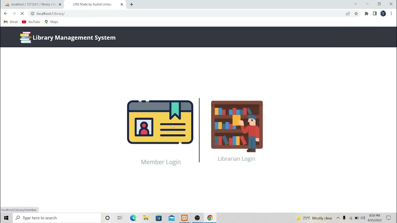 library management system - YouTube