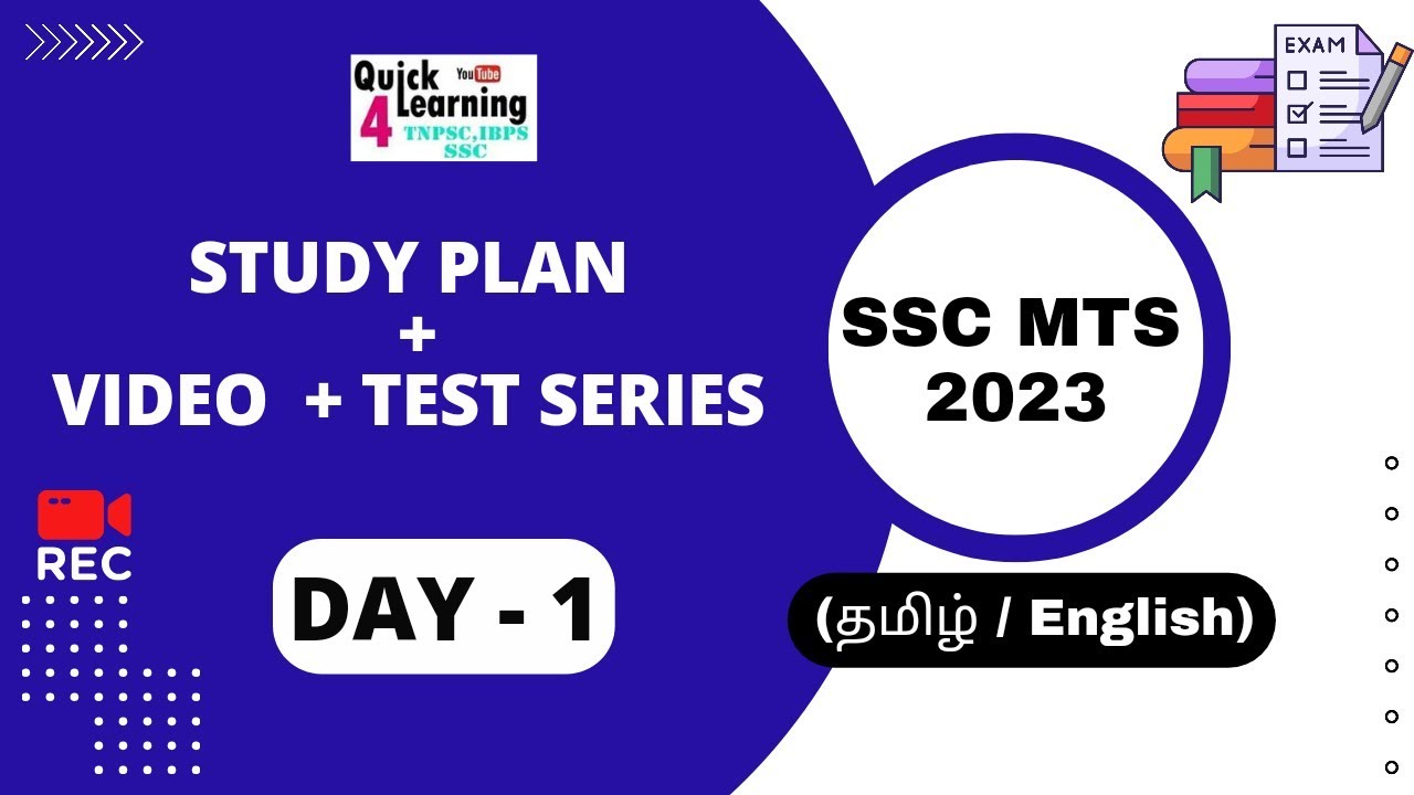 SSC MTS Day 1 | Master Pack தமிழ் | Study Plan & Test Series + Video ...