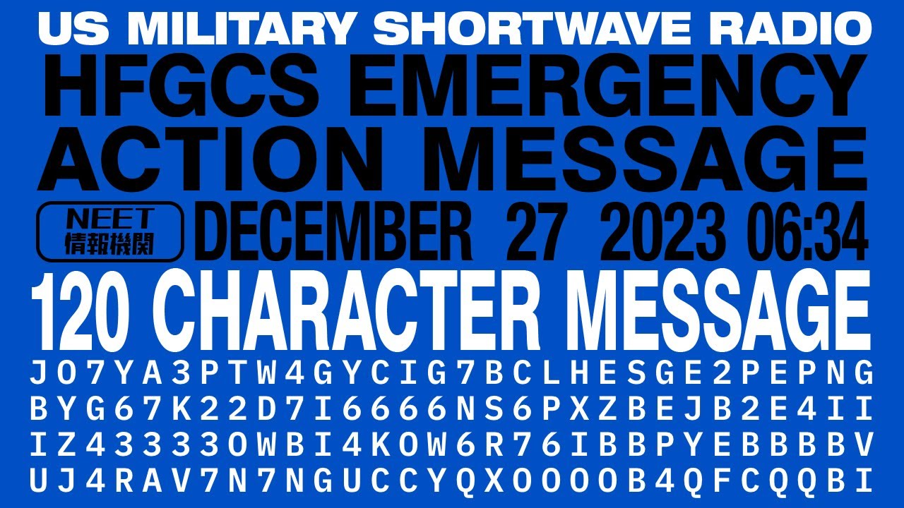 US Military Radio | 120 character long Emergency Action Message ...