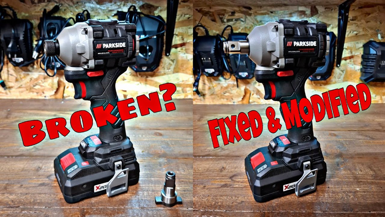 Parkside Performance Broken Impact Driver - Fixed & Modified - YouTube
