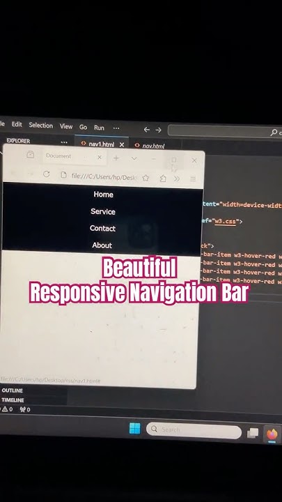 Responsive navigation bar - YouTube