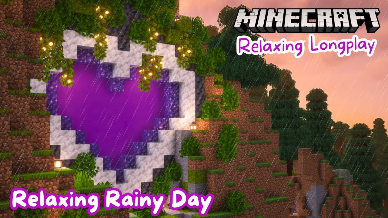 Minecraft Longplay | Rainy Geode Heart Cave House (no commentary) - YouTube