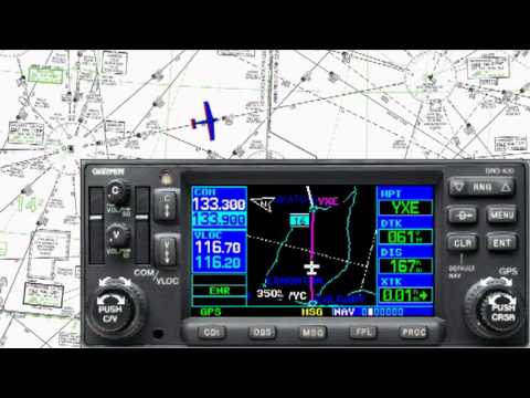 GNS430 Follows Great Circle Track - YouTube
