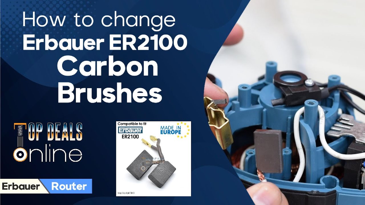 How to replace Erbauer ER2100 Router Carbon Brushes - YouTube