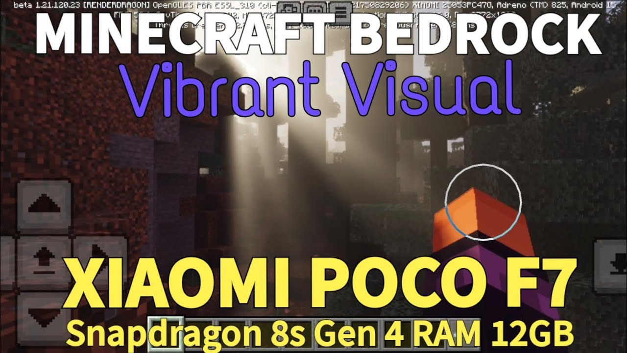 Minecraft Bedrock test on Poco F7 with Vibrant Visual - YouTube