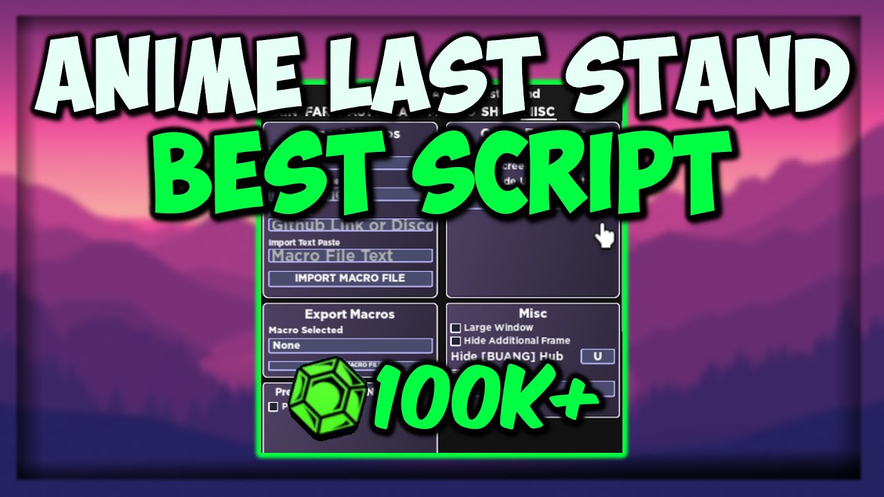 Anime Last Stand Script GUI / Exploit | Macro, Place Anywhere, And More ...