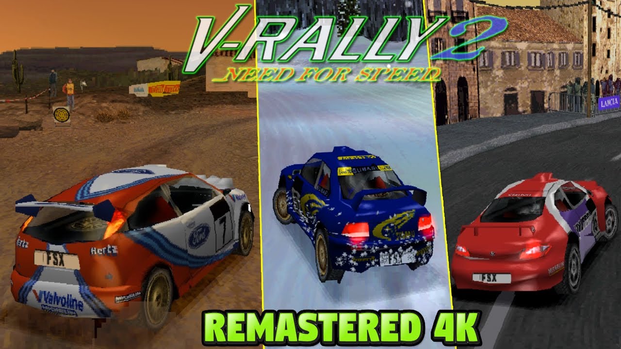 Need For Speed: V-Rally 2 | All Cars & Tracks Gameplay PSX PS1 4K ...