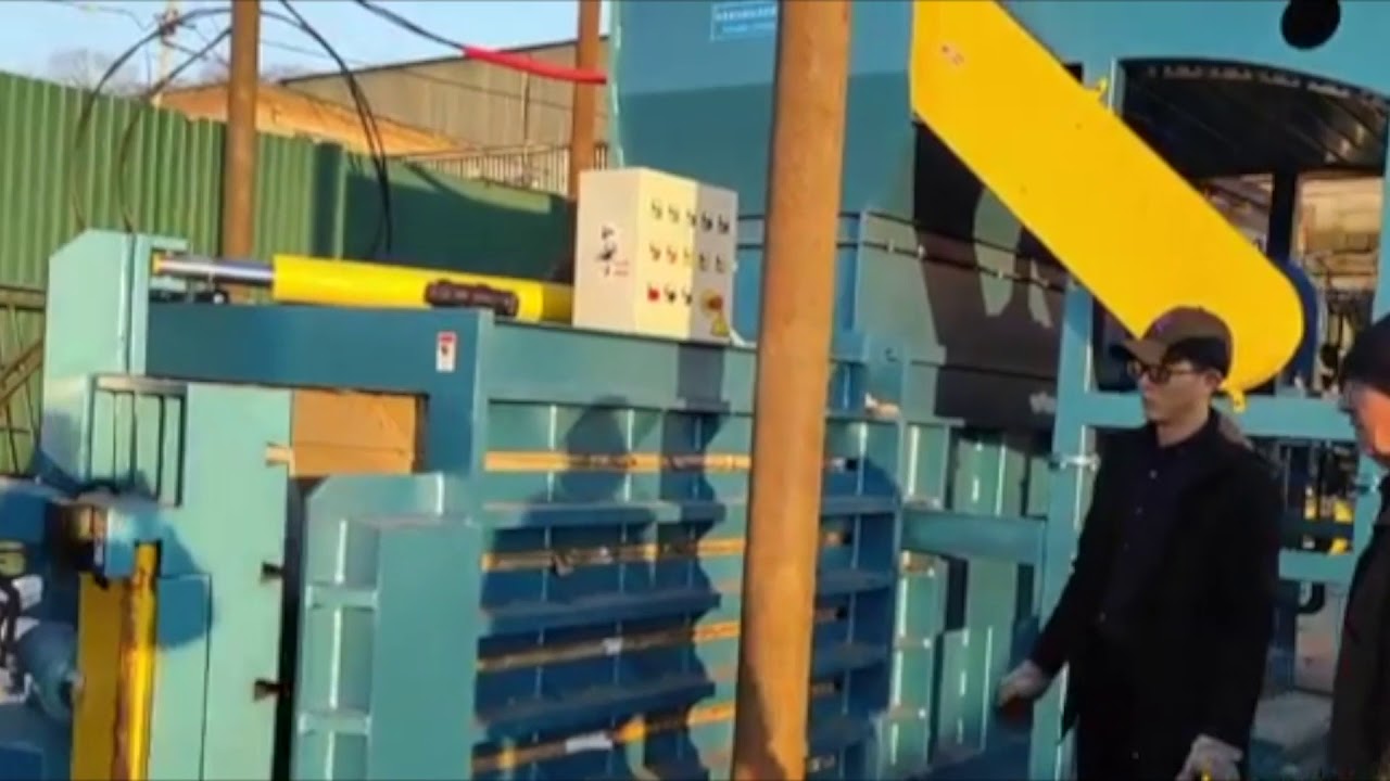 Horizontal occ waste paper cardboard baler for sale - YouTube