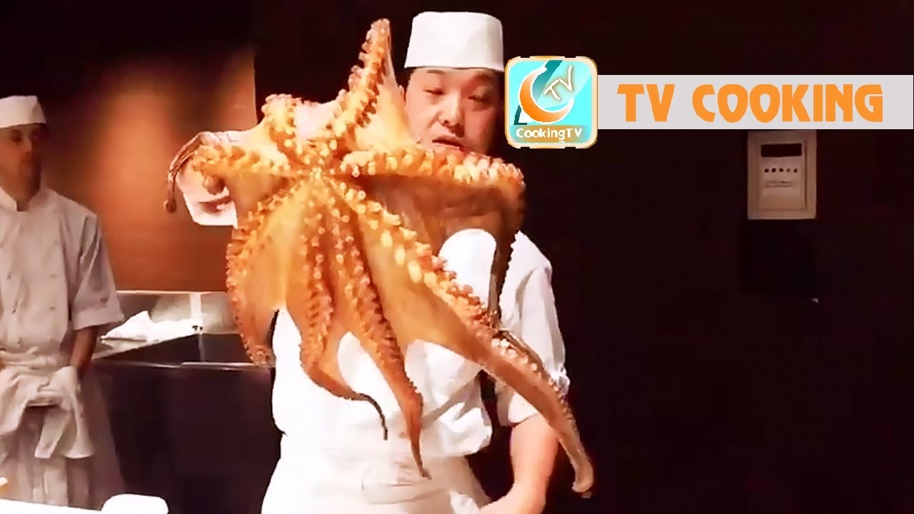Amazing cleaning giant octopus and squid - YouTube