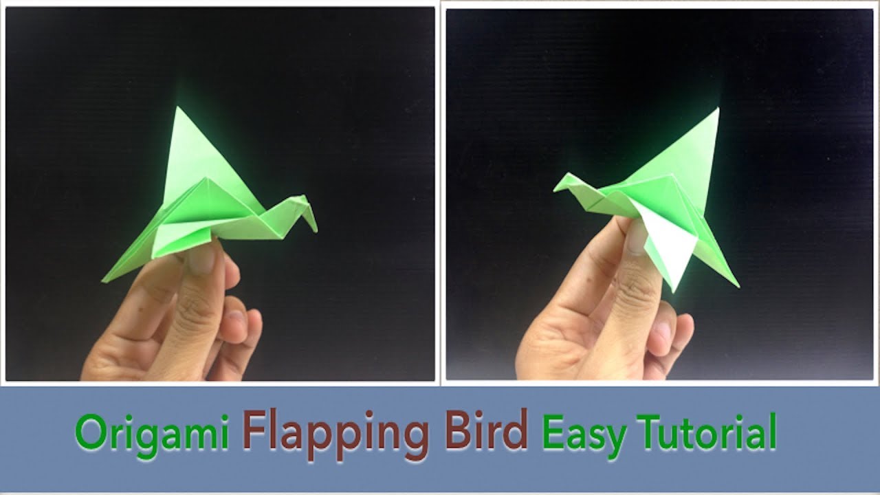 Origami Flapping Bird - how to fold paper bird - paper folding & paper ...