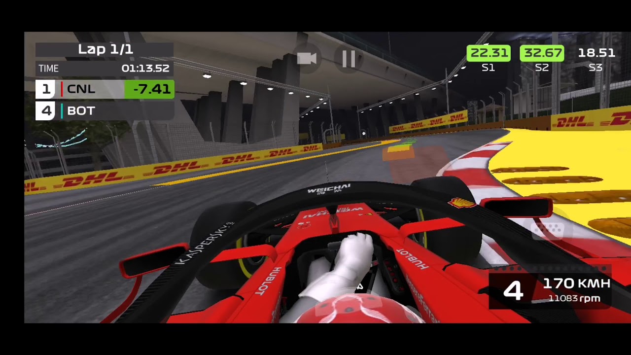 Singapore practice lap F1 Mobile Racing - YouTube