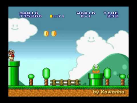 Super Mario Bros - World 8-1 - "Super Mario All Stars" - YouTube