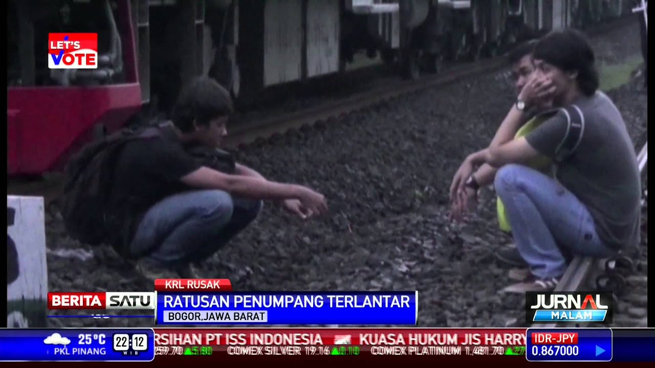 Pantograph Rusak, KRL Bogor-jakarta Terganggu - YouTube