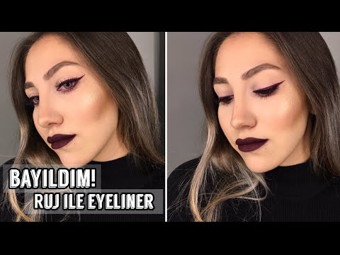 Yeni Favorim! | Ruj ile Mükemmel Eyeliner Yapmak